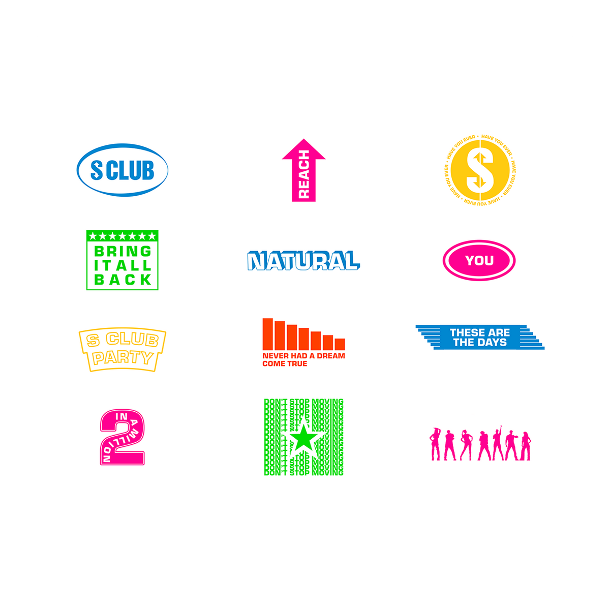 S Club - Sticker Sheet - S Club 7