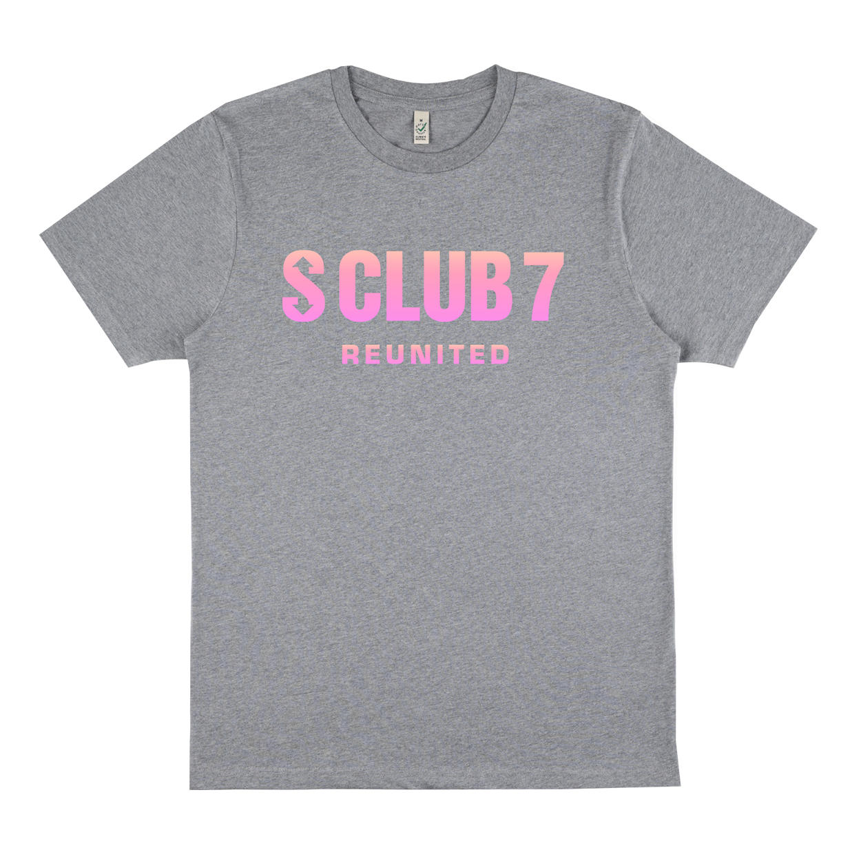 S Club 7 Official Grey Sunset Logo T-shirt - S Club 7